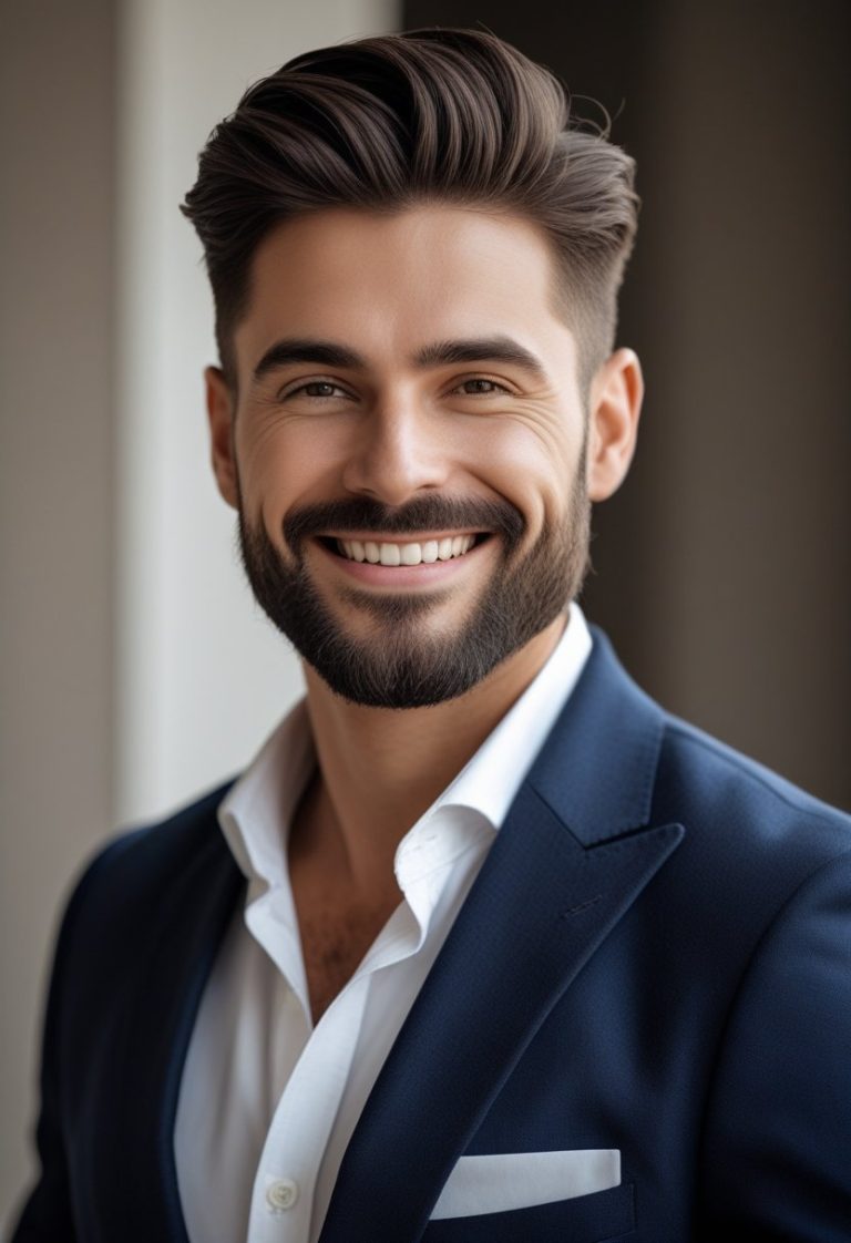 Effortless Men’s Style: Modern & Sophisticated Look - Burst Fade