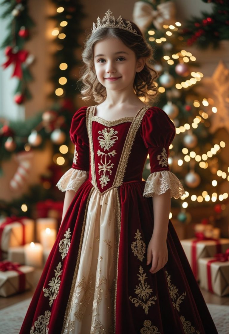 Elegant Emerald Christmas Princess Dress for Holiday - Burst Fade