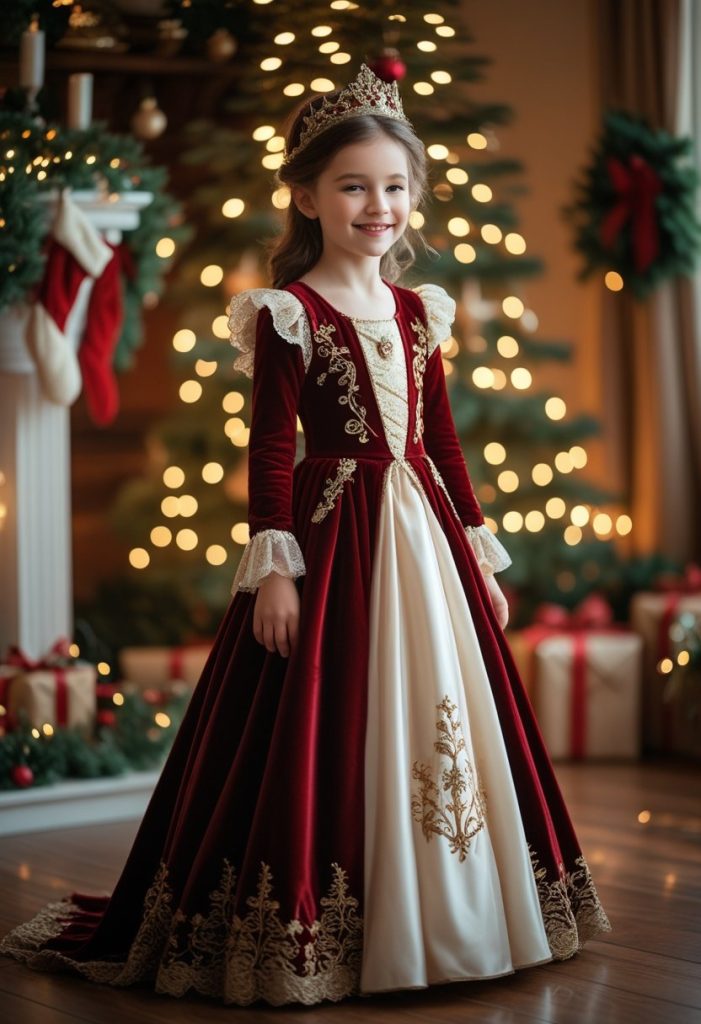Elegant Emerald Christmas Princess Dress for Holiday - Burst Fade